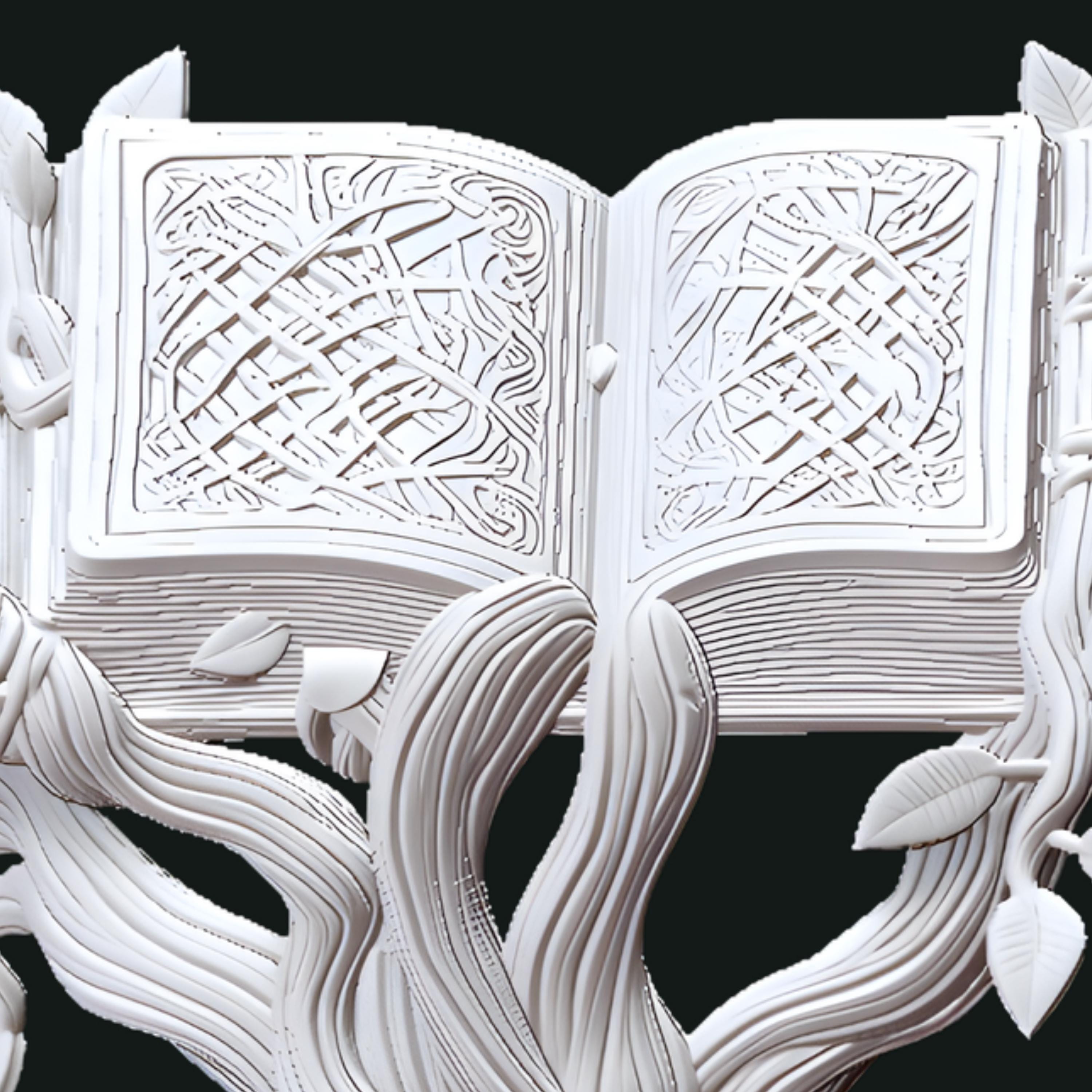 Magic Spellbook Stand 3D Model STL | Ancient Tome Display & Wizard ...