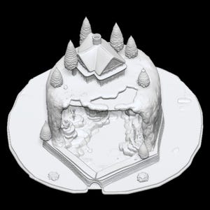 3D Printable Snow House Diorama STL | Miniature Winter Cottage ...
