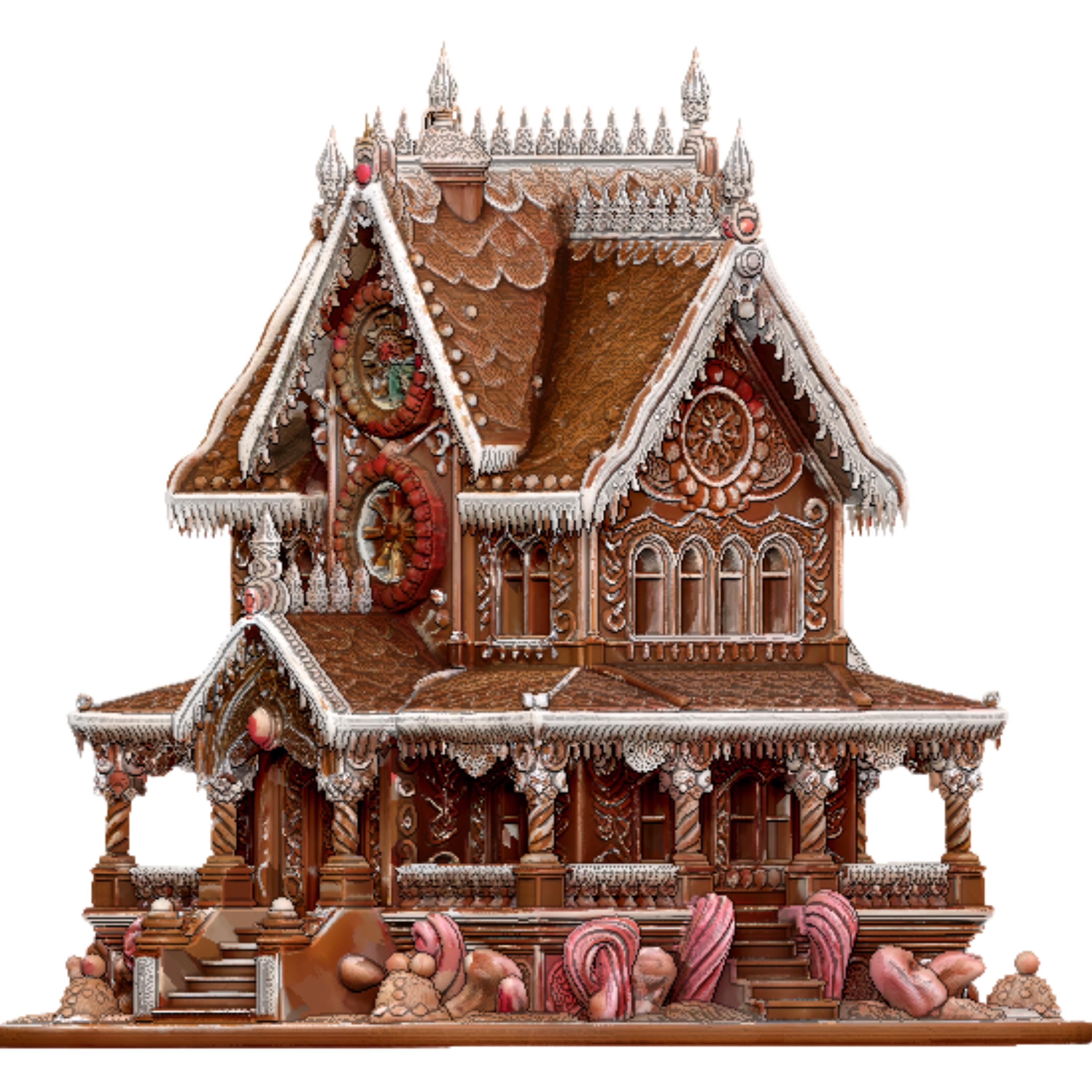 Ultimate Gingerbread House 3D Model STL | Christmas Candy Mansion ...