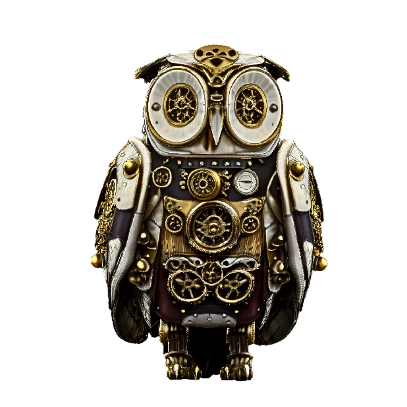 Steampunk Mechanical Owl STL | Brass Gearwork Creature 3D Model | High ...