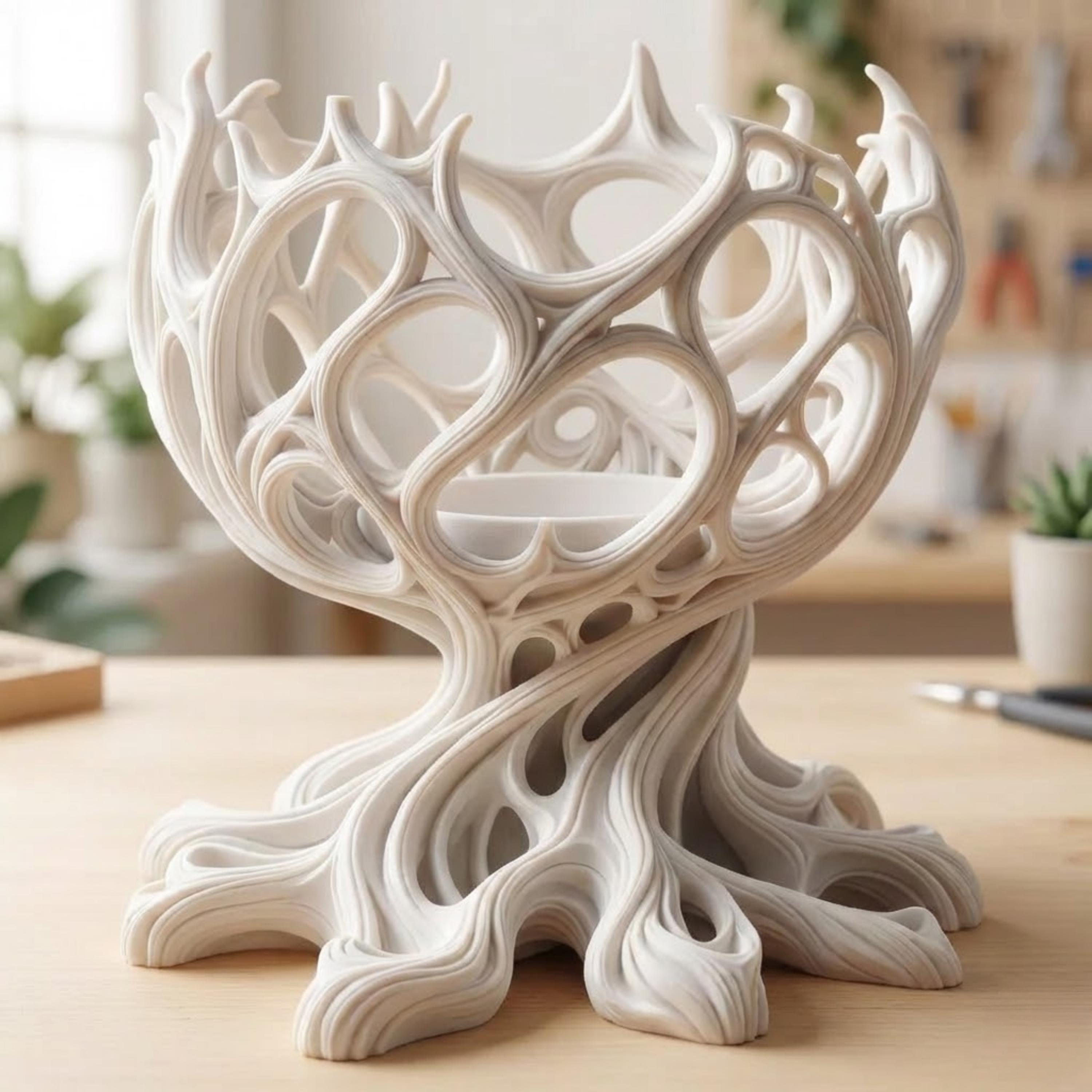 Tree Root Planter Stand STL – 3D Print Organic Vase Holder Decor ...