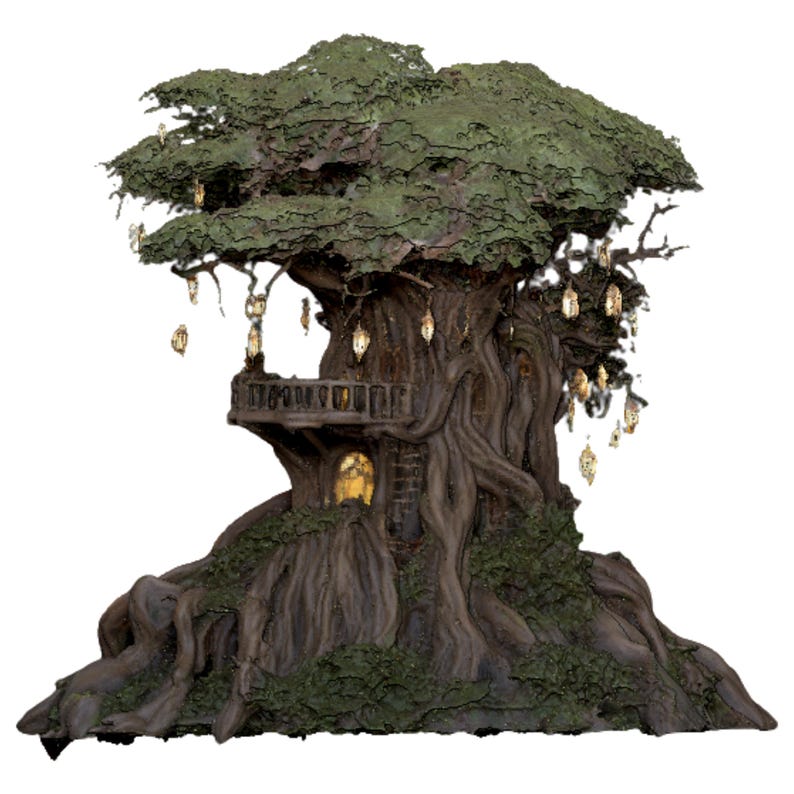 Fantasy Tree House STL File, 3D Printable Fairy House, Enchanted ...