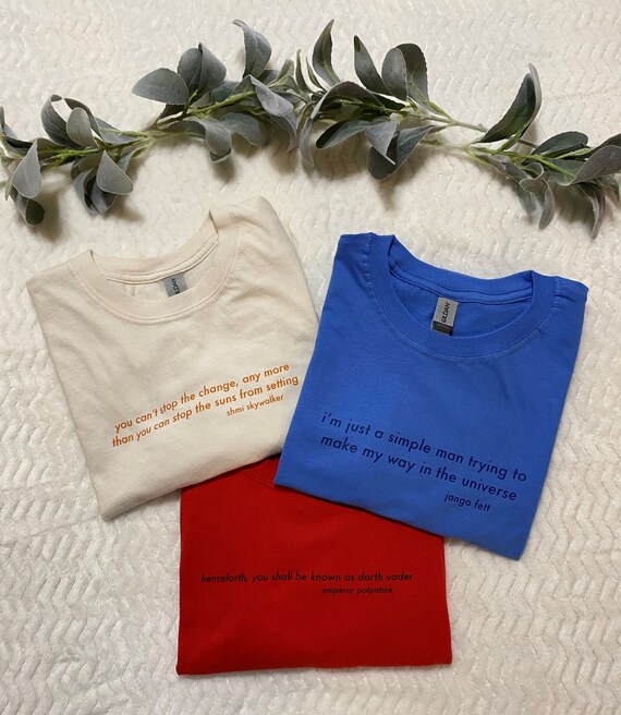Star Wars Prequel Trilogy Quote Tees - Etsy
