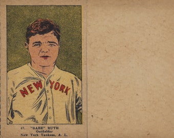Babe Ruth Autograph Baseball Card - Etsy