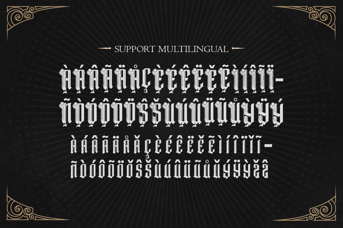 Dark Magic – Blackletter Typeface - Etsy