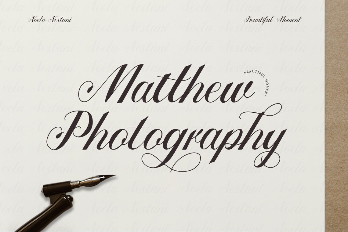 Noela Nestani - Copperplate Calligraphy Font - Etsy