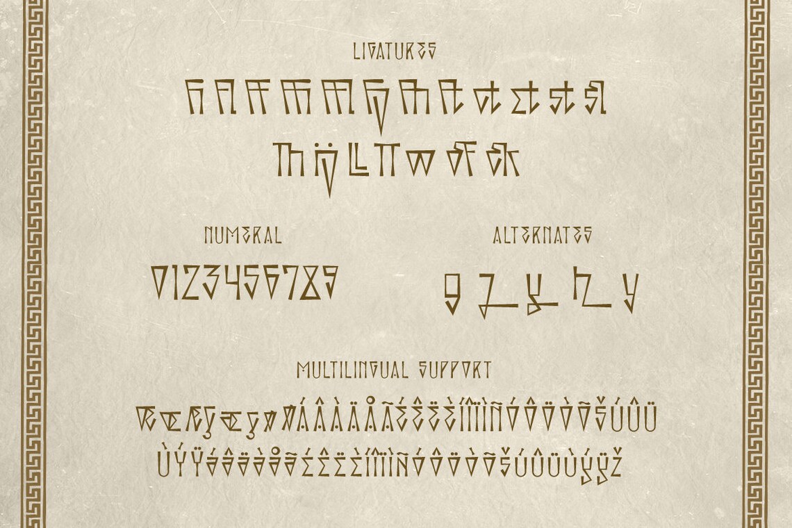 Daewon - Greek Font Style - Etsy