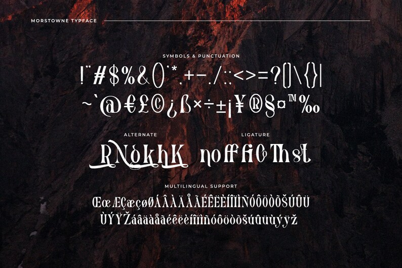 Morstowne Condensed Serif Typeface - Etsy