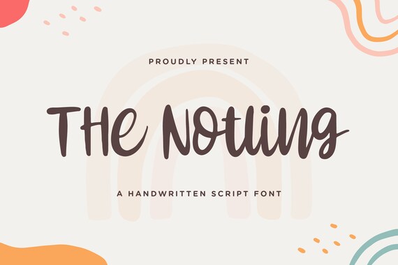 The Notling A Handwritten Script Font - Etsy
