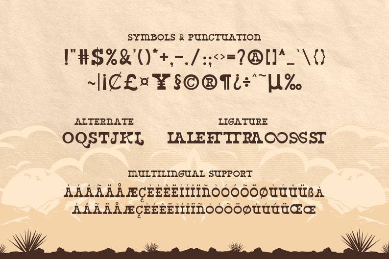 West Yard – Western Display Font - Etsy