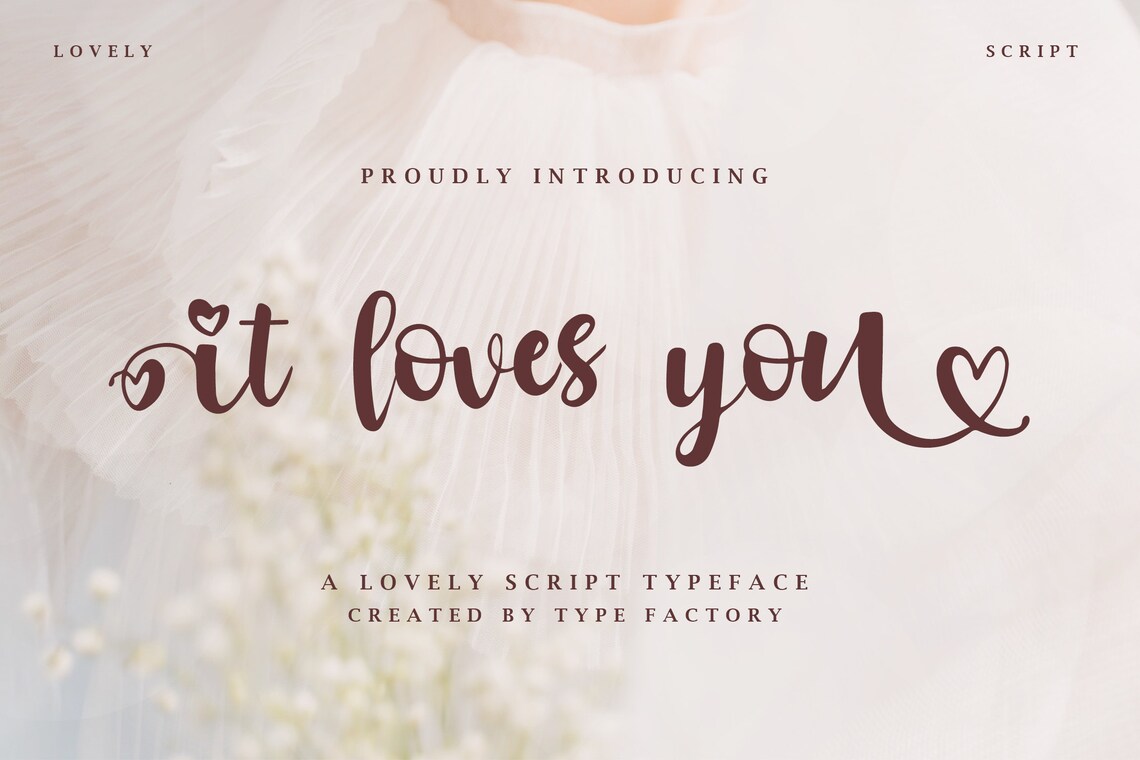 It Loves You Lovely Script Typeface - Etsy