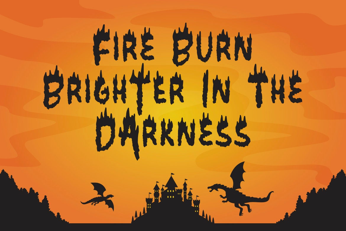 Panas Fire Display Font - Etsy