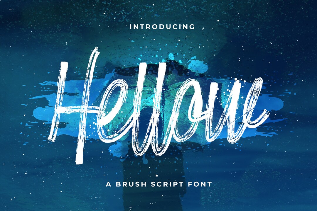Hellow - Brush Script Typeface - Etsy