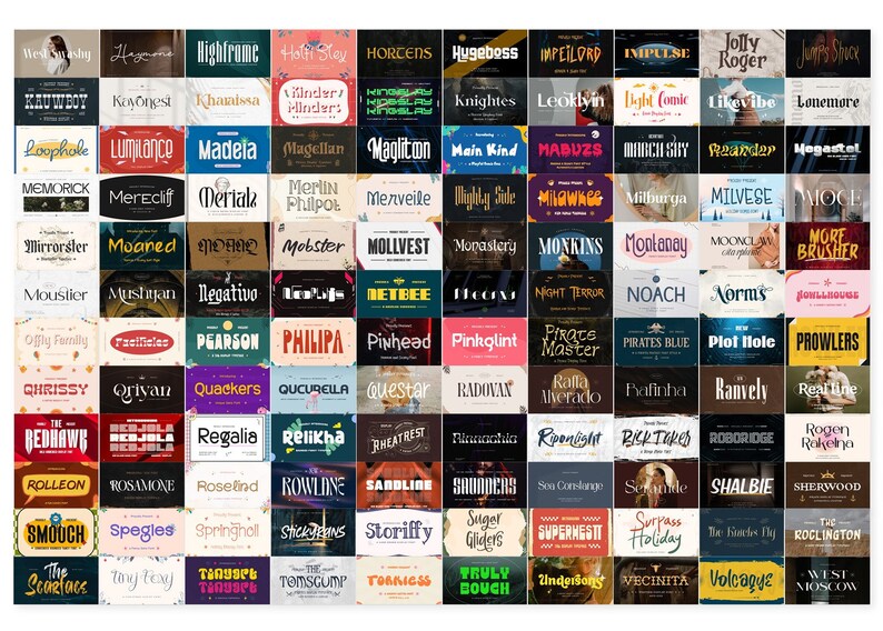 Typefactory Mega 600 Font Collection Bundle - Etsy