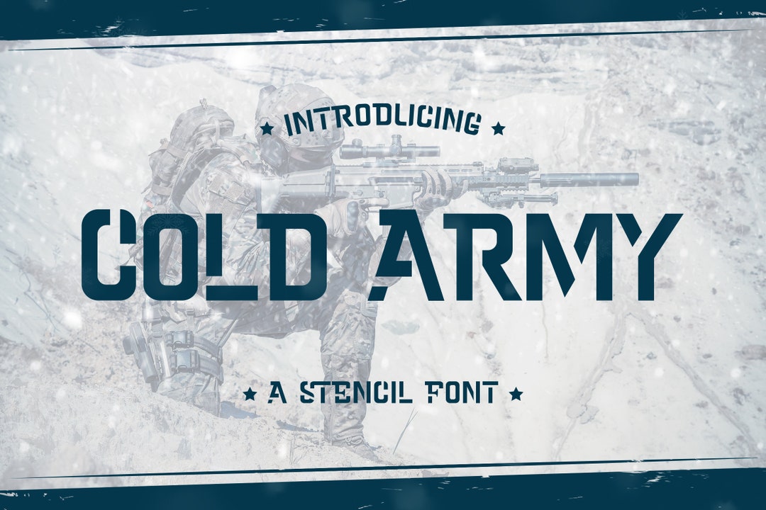 Cold Army – A Stencil Font - Etsy