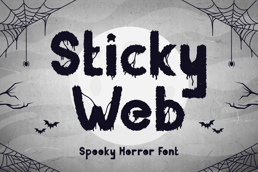 Sticky Web Spooky Horror Font - Etsy