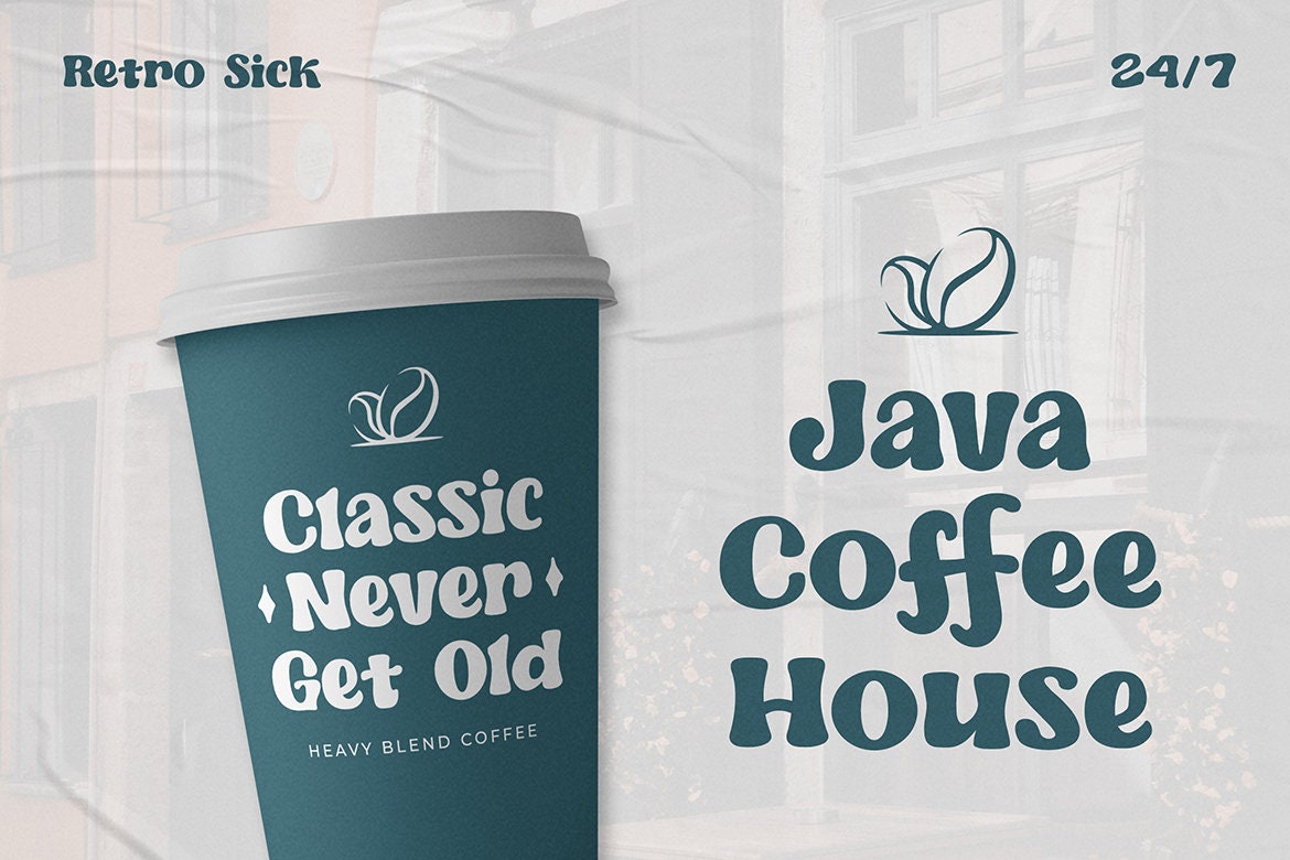 Retro Sick - A Retro Serif Font - Etsy