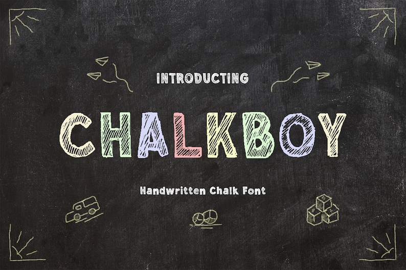 Chalkboy Handwritten Chalk Font - Etsy