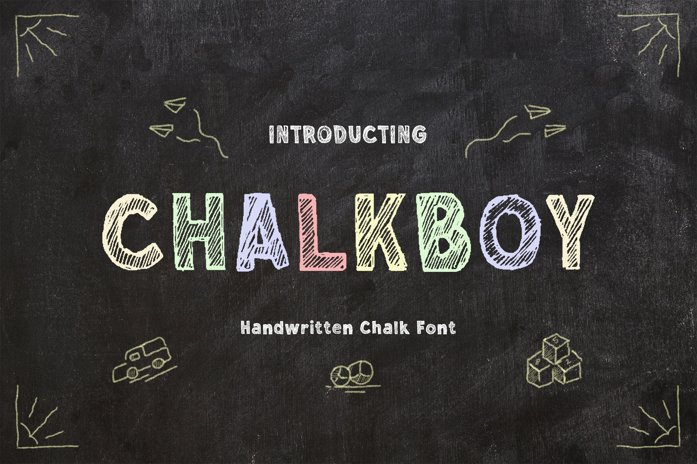 Chalkboy – Handwritten Chalk Font - Etsy