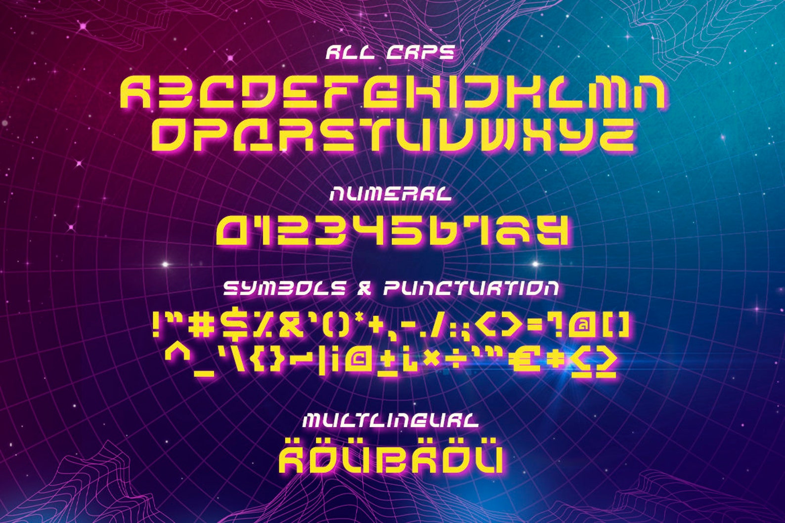 Cybersky - Retro Futuristic Font - Etsy