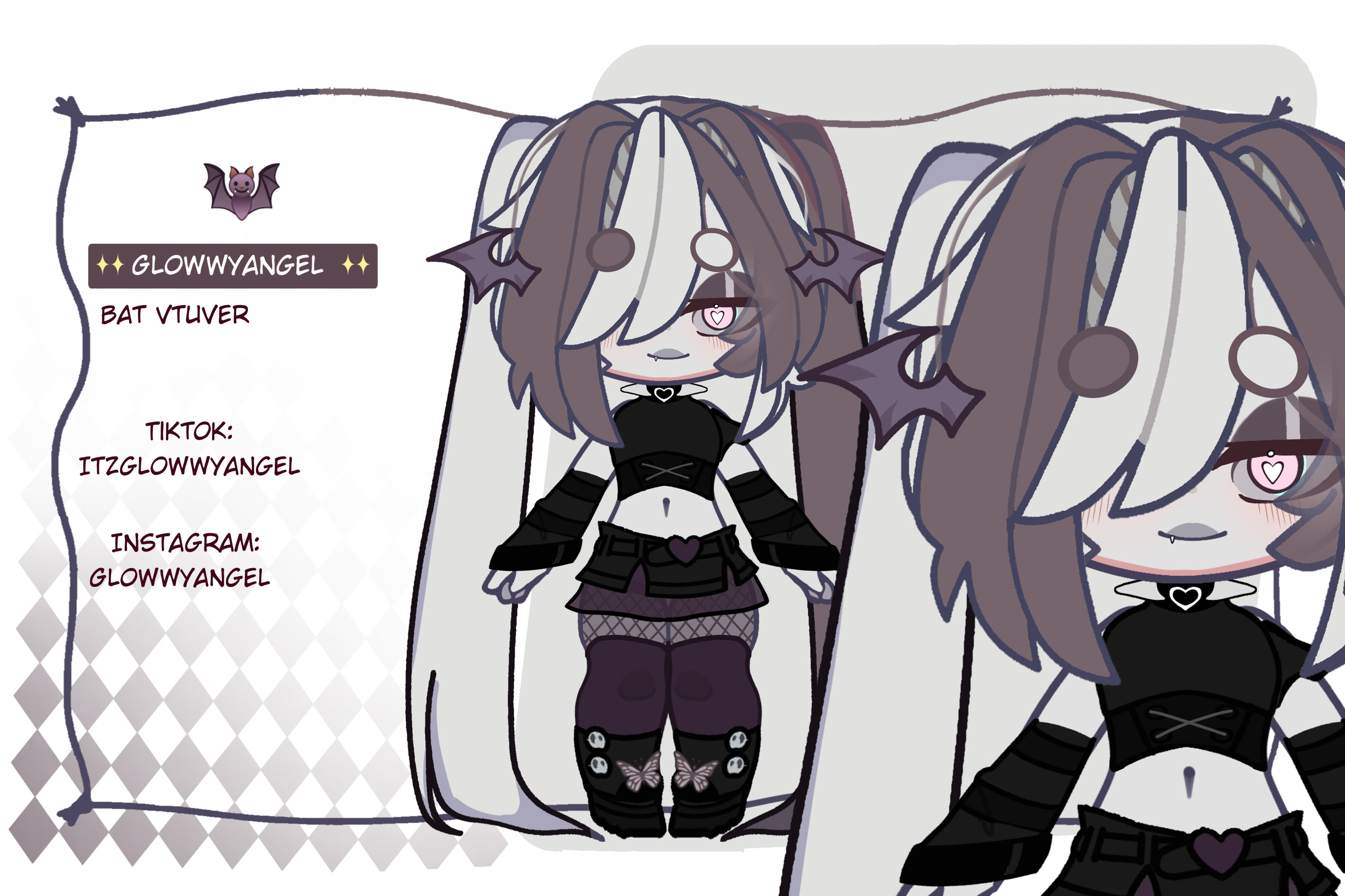 Premade Full Body Live2d Vroid Vtuber Model Anime Character Cute Goth ...