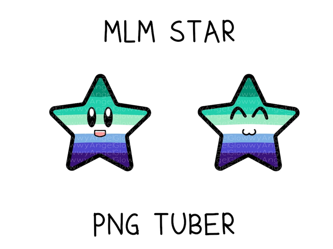 MLM Pride Flag Star Cute Kawaii PNG Tuber | High-resolution LGBTQ+ ...