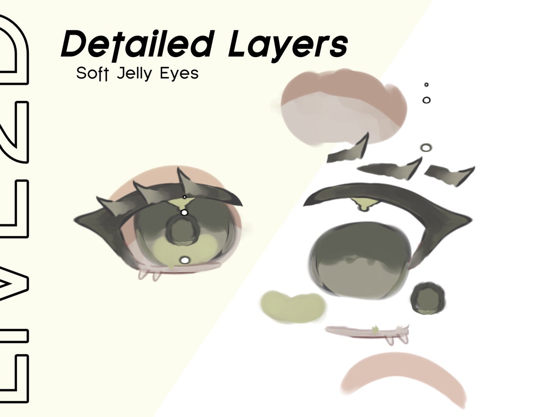 Vtuber Eye Jelly Texture | for Vtubing Virtual Streaming | Live 2d | Detailed Layering - Etsy