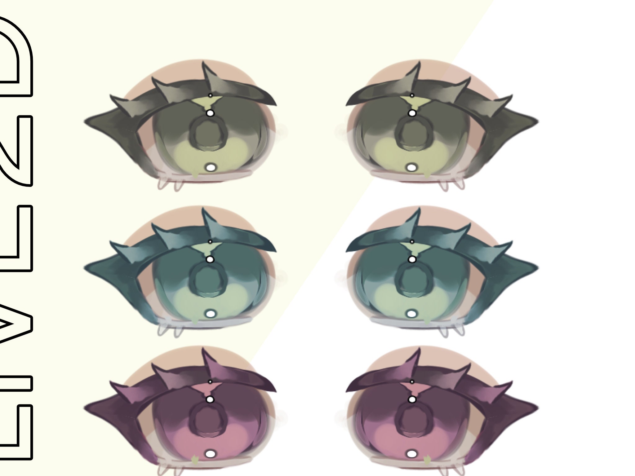 Vtuber Eye Jelly Texture | for Vtubing Virtual Streaming | Live 2d | Detailed Layering - Etsy