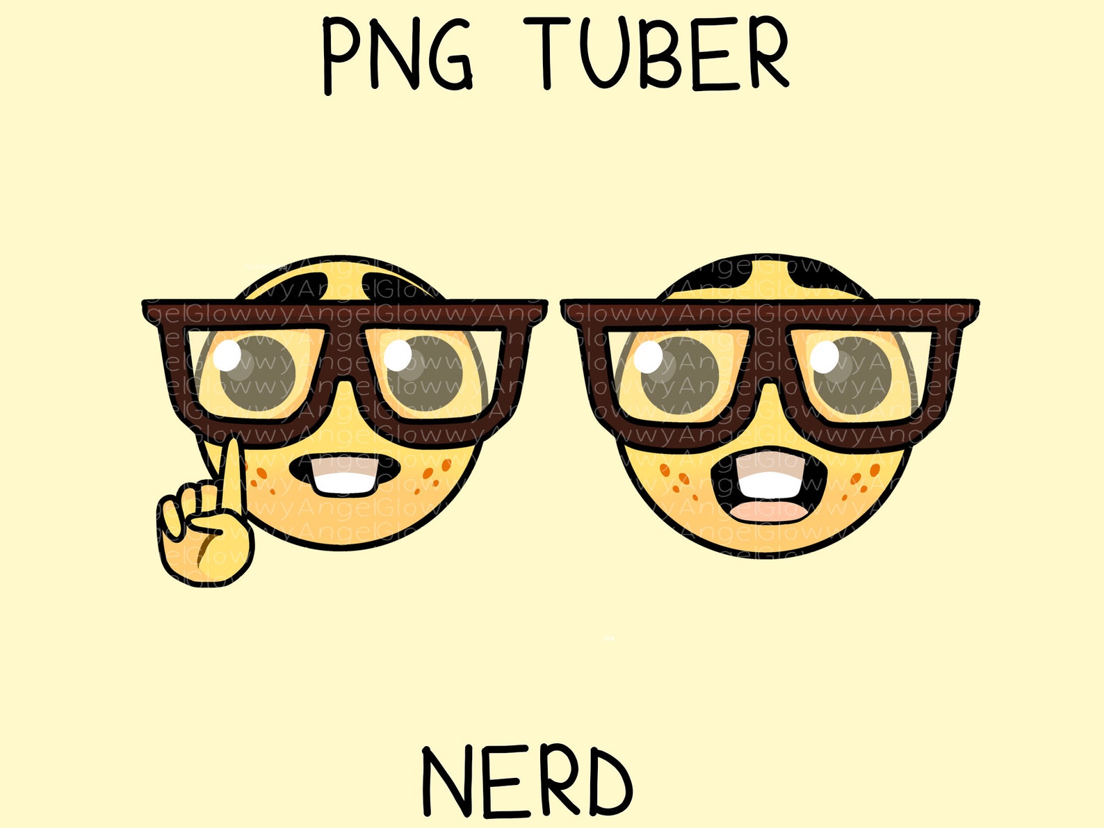 PNGTUBER - Nerd | Chibi | Kawaii Funny | Twitch | Streams | Youtube ...
