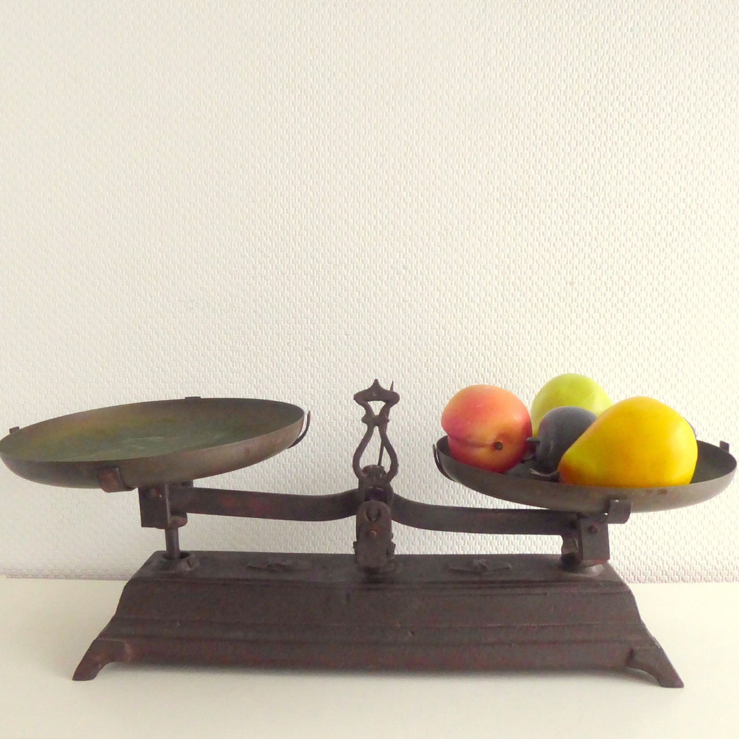 Antique Kitchen Scales France, Beam Scales 40s, Cast Scales, Decorative ...