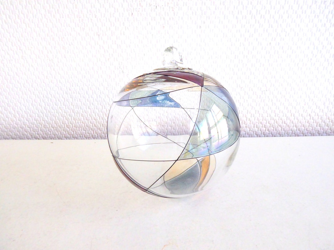 Unique Hand-blown Glass Ball Vintage Decoration - Etsy