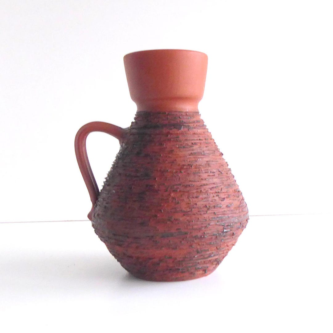 Red-brown Ceramic Vase Signed/ Terracotta Vase 80s/ Home Decor - Etsy