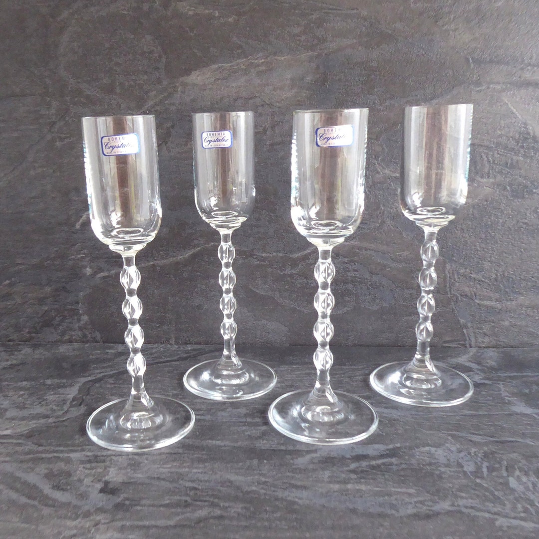 Vintage Crystal Sherry Glasses Shot Glasses Set of 4 - Etsy