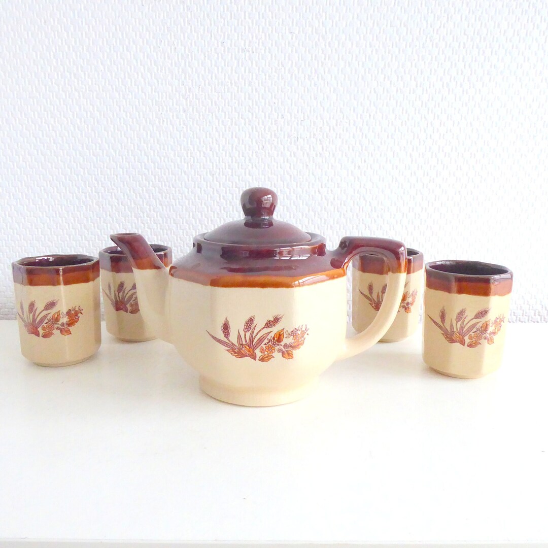 Vintage Tea Set 70s, Ceramic Tea Service - Etsy