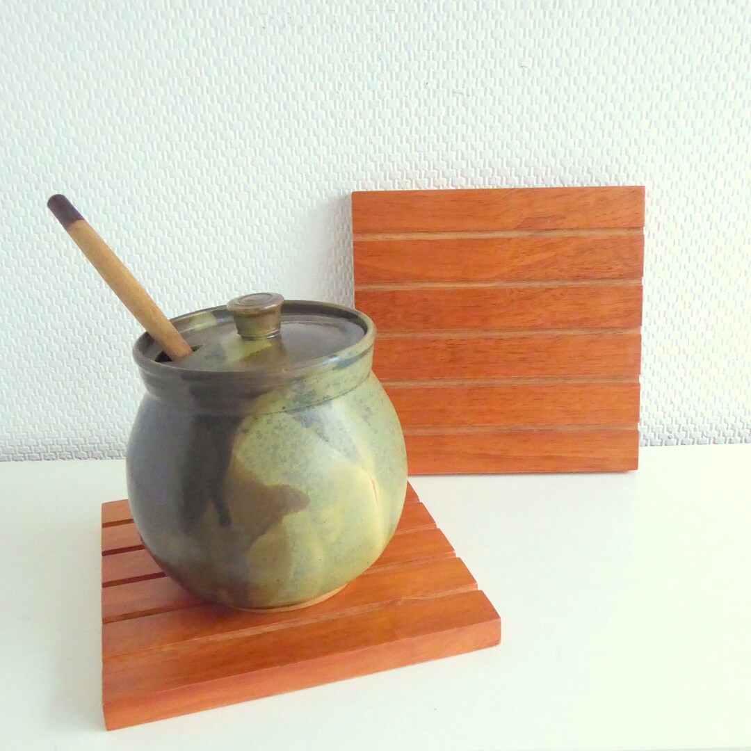 Wooden Pot Coasters, Teak Coasters, 90s Table Decorations - Etsy