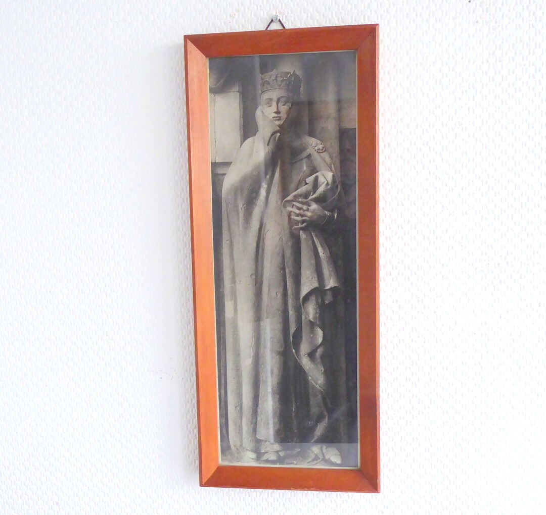 Vintage Picture With Women Sculpture in a Wooden Frame From the 60s - Etsy