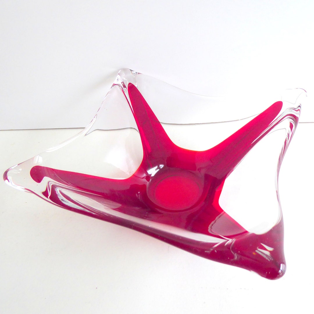 Design Glass Bowl Murano Style Mid Century Modern - Etsy