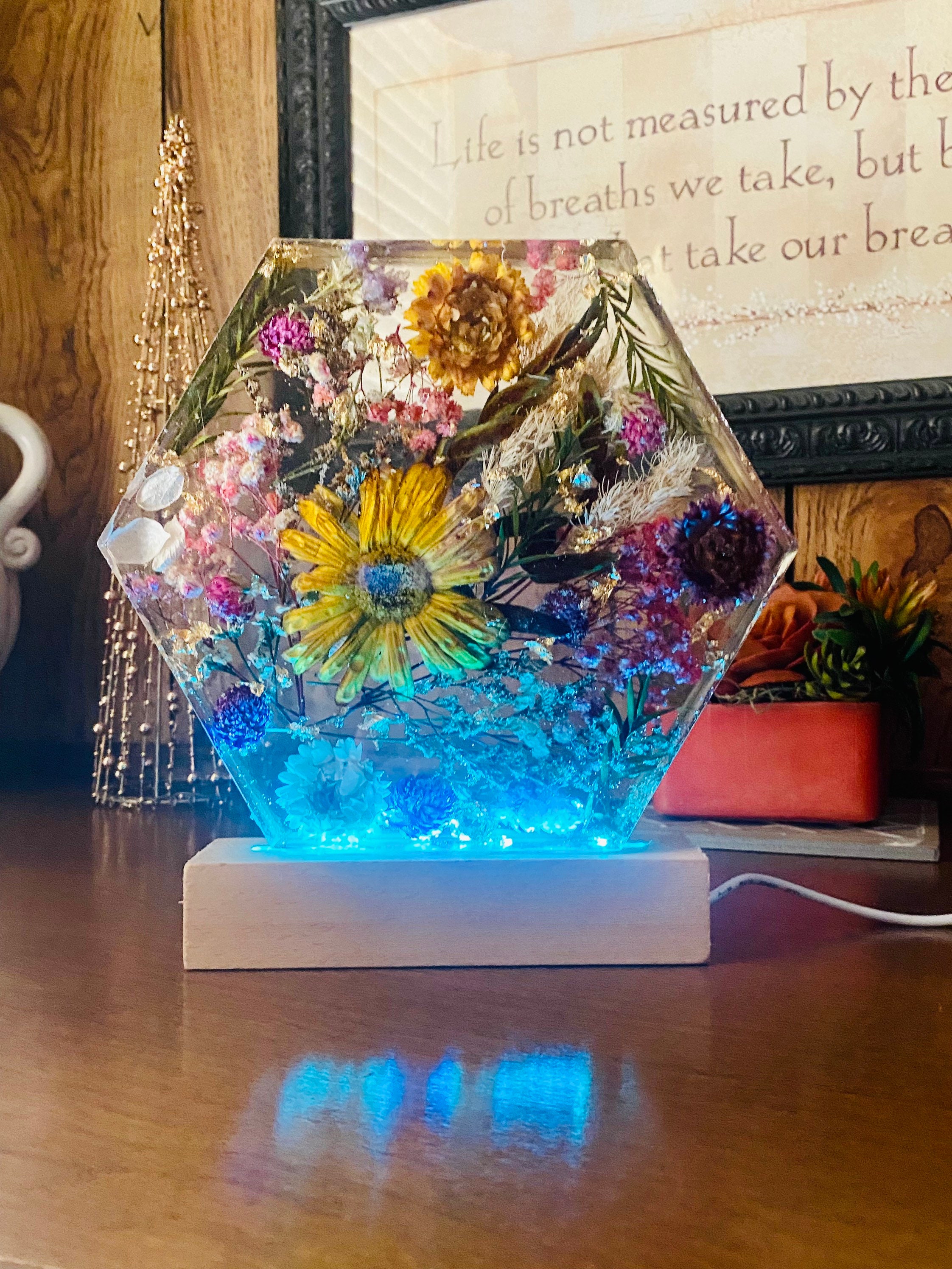 Custom Epoxy Resin Accent Lamp/ Nightlight - Etsy