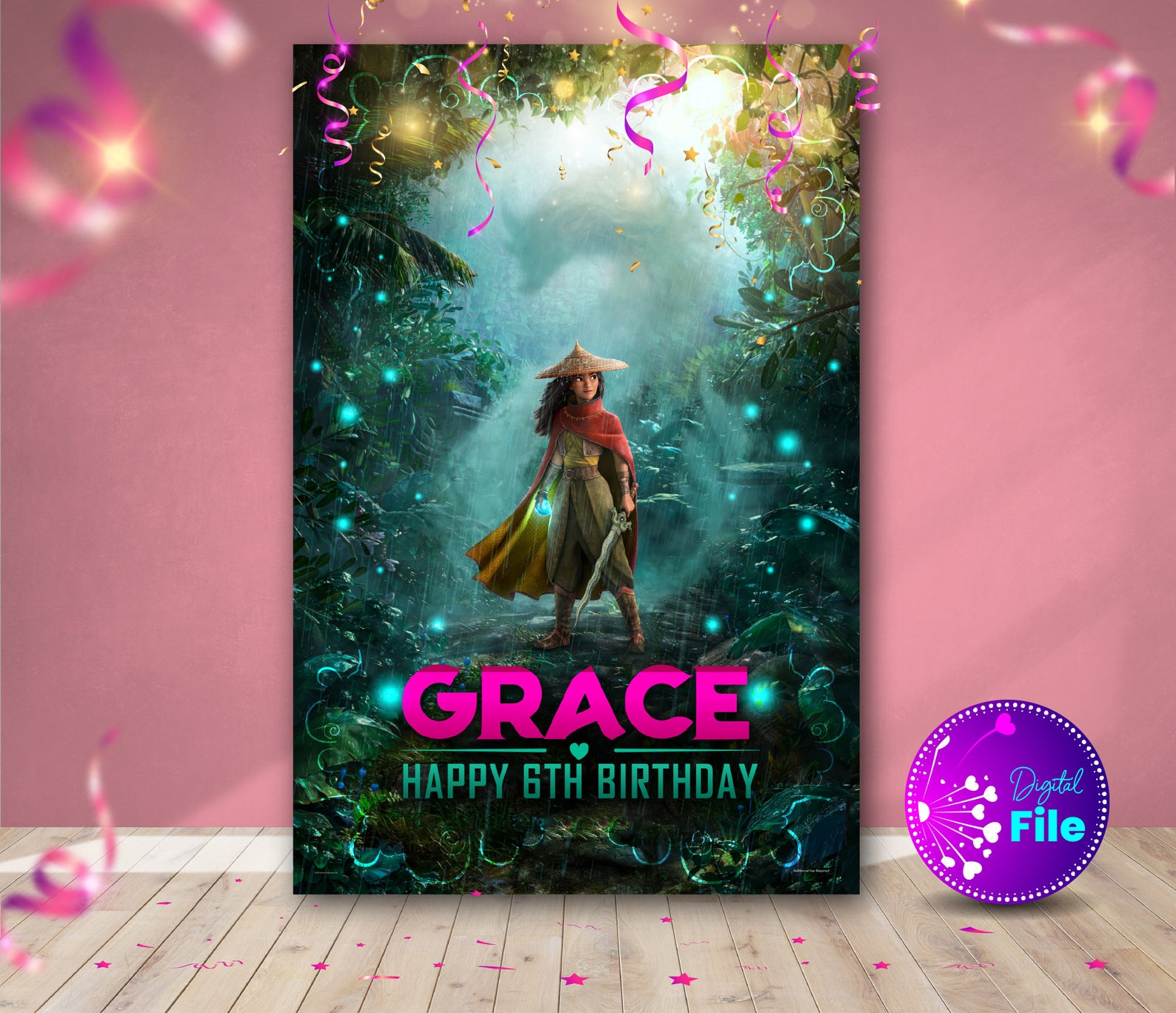 Raya Backdrop Party Supplies Raya Backdrop Raya Decoration | Etsy