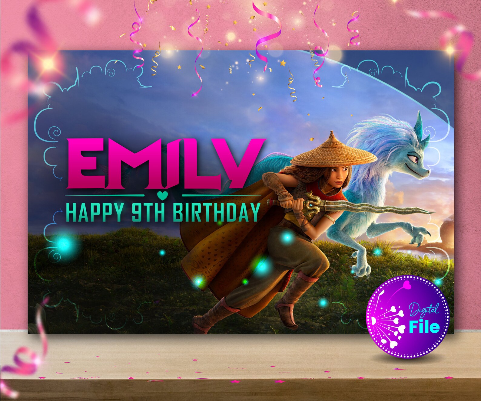 Raya Backdrop Raya Party Raya Birthday Raya Decoration | Etsy