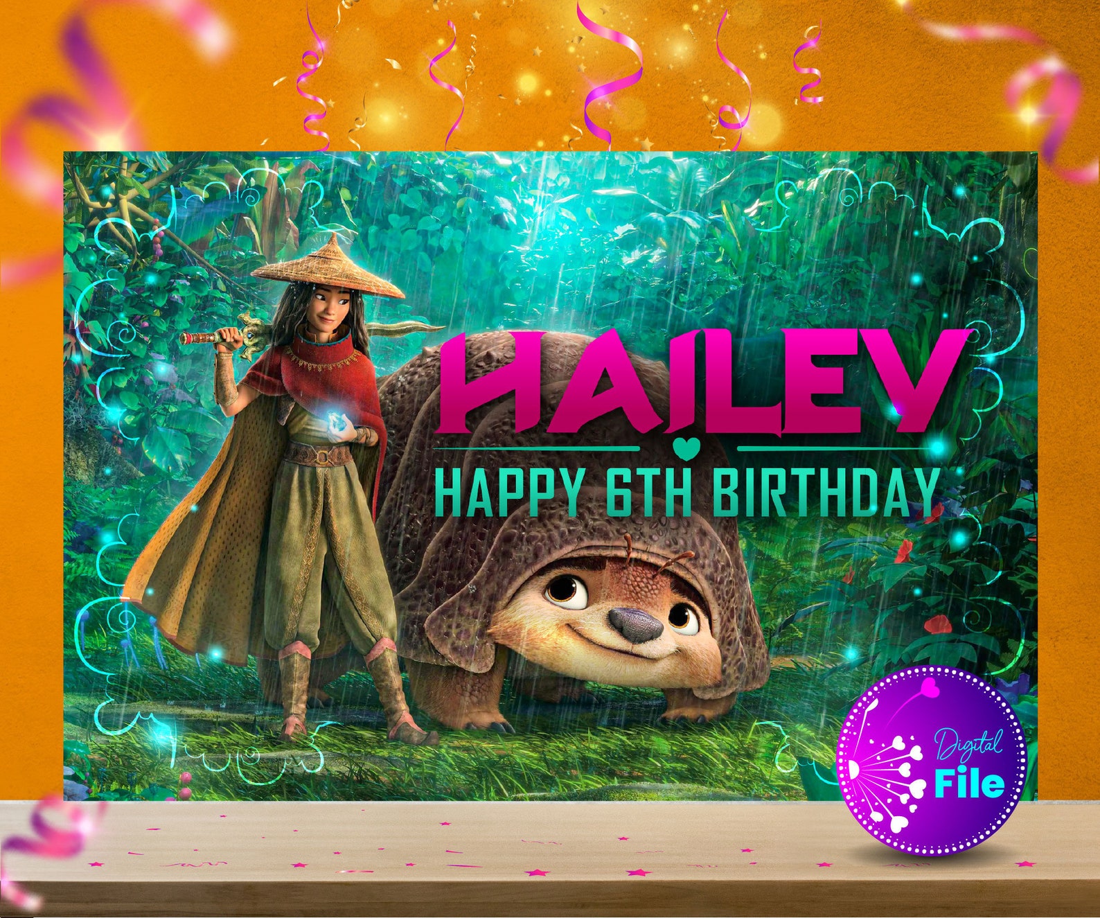 Raya Backdrop Party Supplies Raya Backdrop Raya Party Raya | Etsy