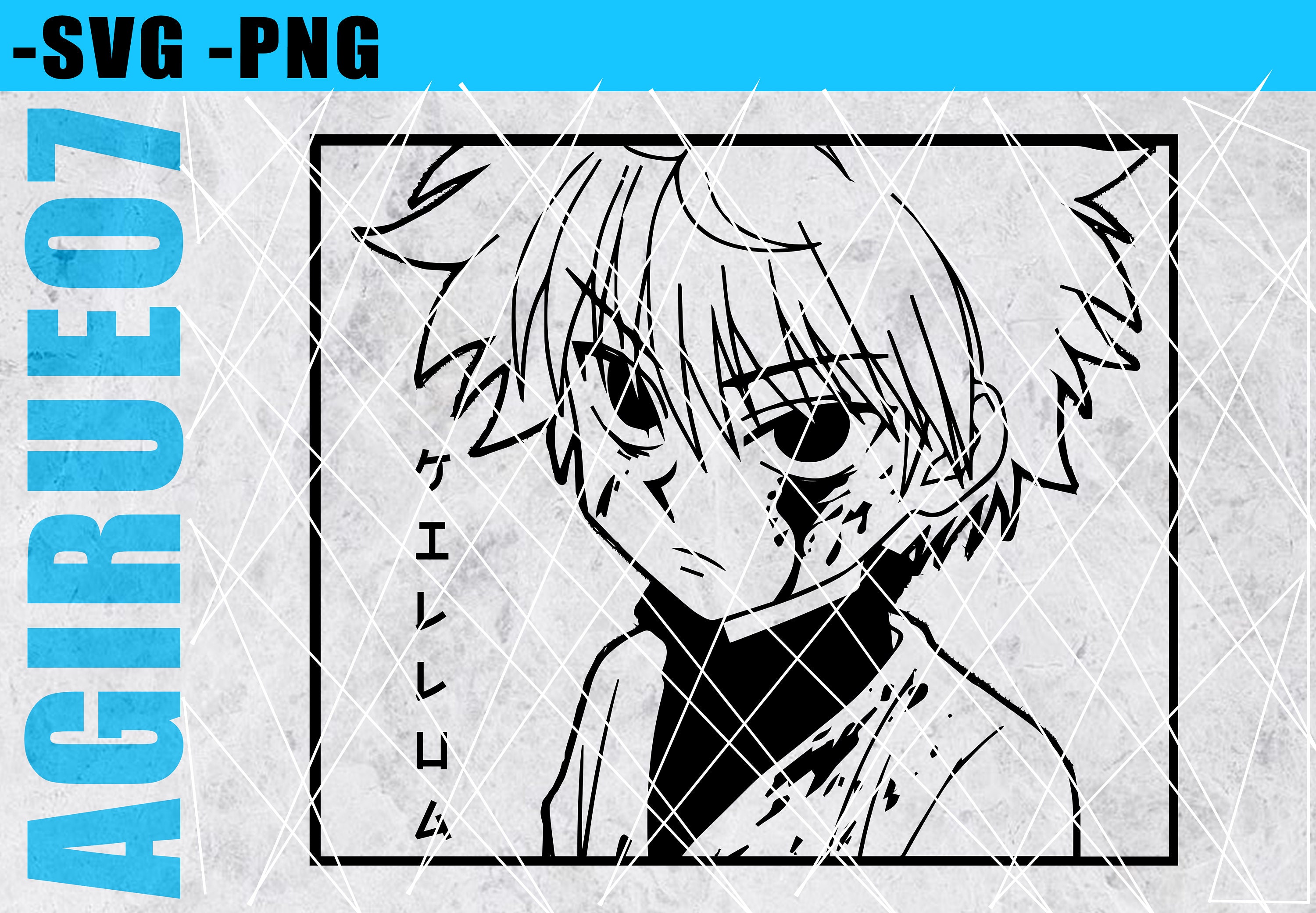 Killua Zoldyc Hunter x hunter anime Svg Png Cartoon Vector | Etsy