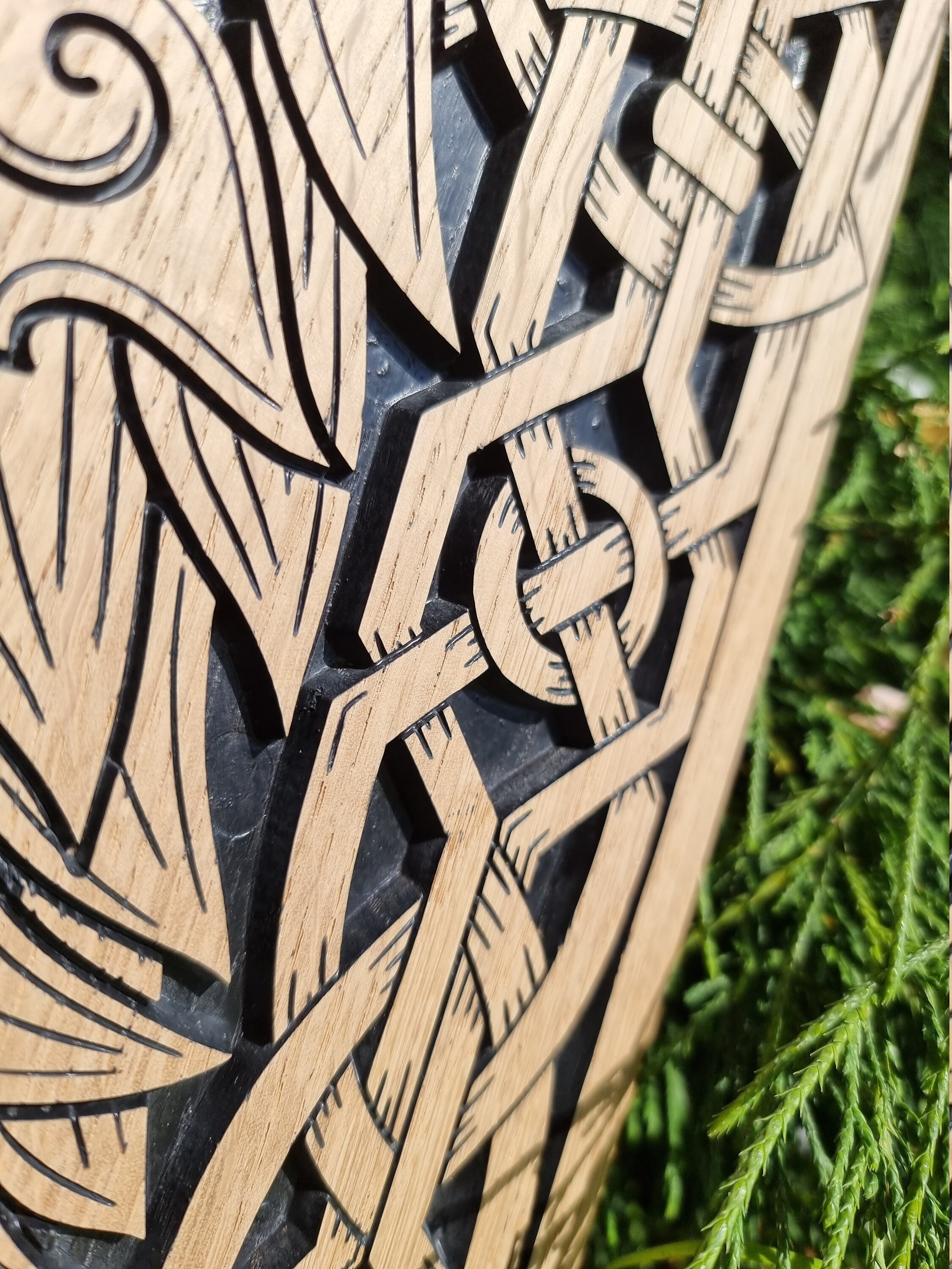 Oak Sculpture of Fenrir Eating the Sun - Etsy