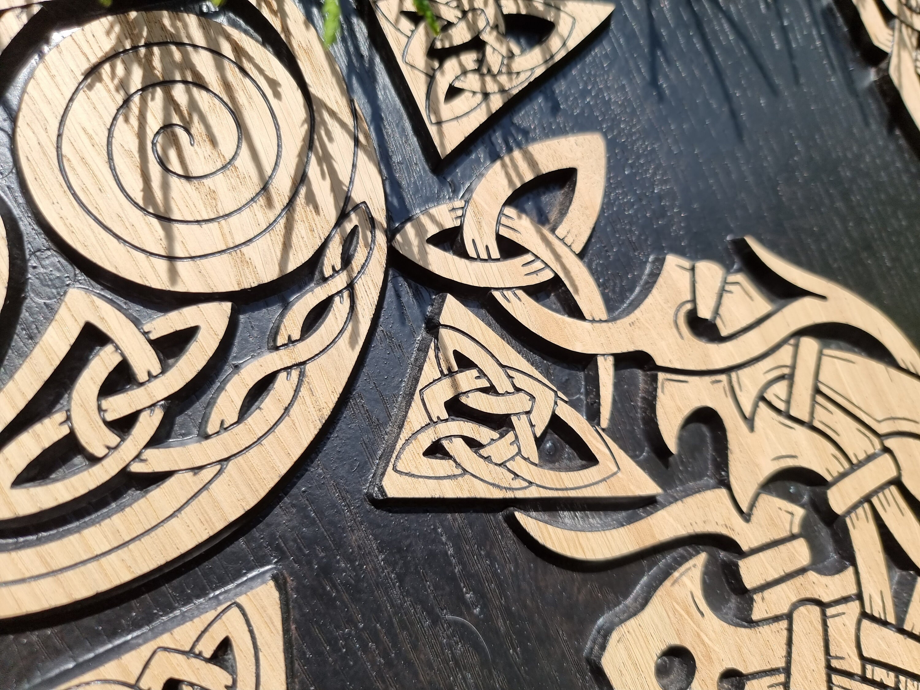 Oak Sculpture of Fenrir Eating the Sun - Etsy