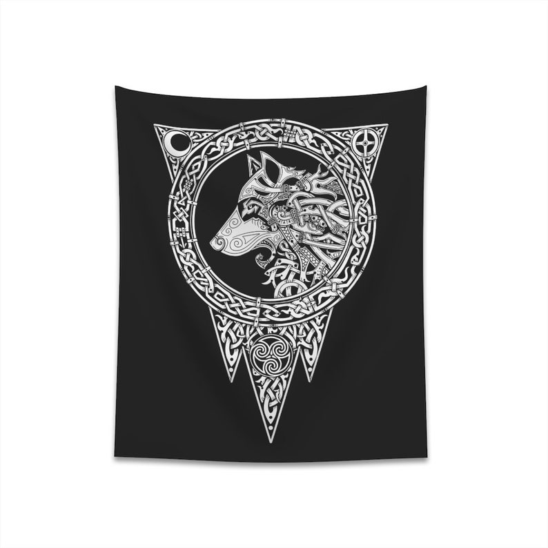 Norse Mythology Alpha Wolf Wall Tapestry Backdroptapestry - Etsy