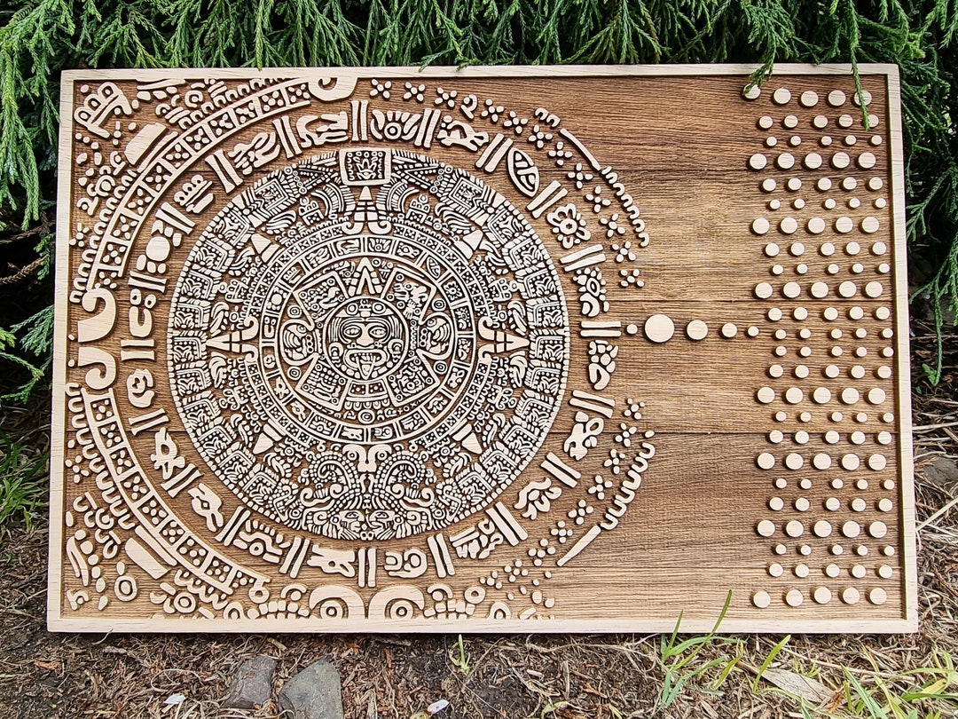 Mayan Calendar Aztec Calendar Aztec Sun Stone Aztec Carved - Etsy