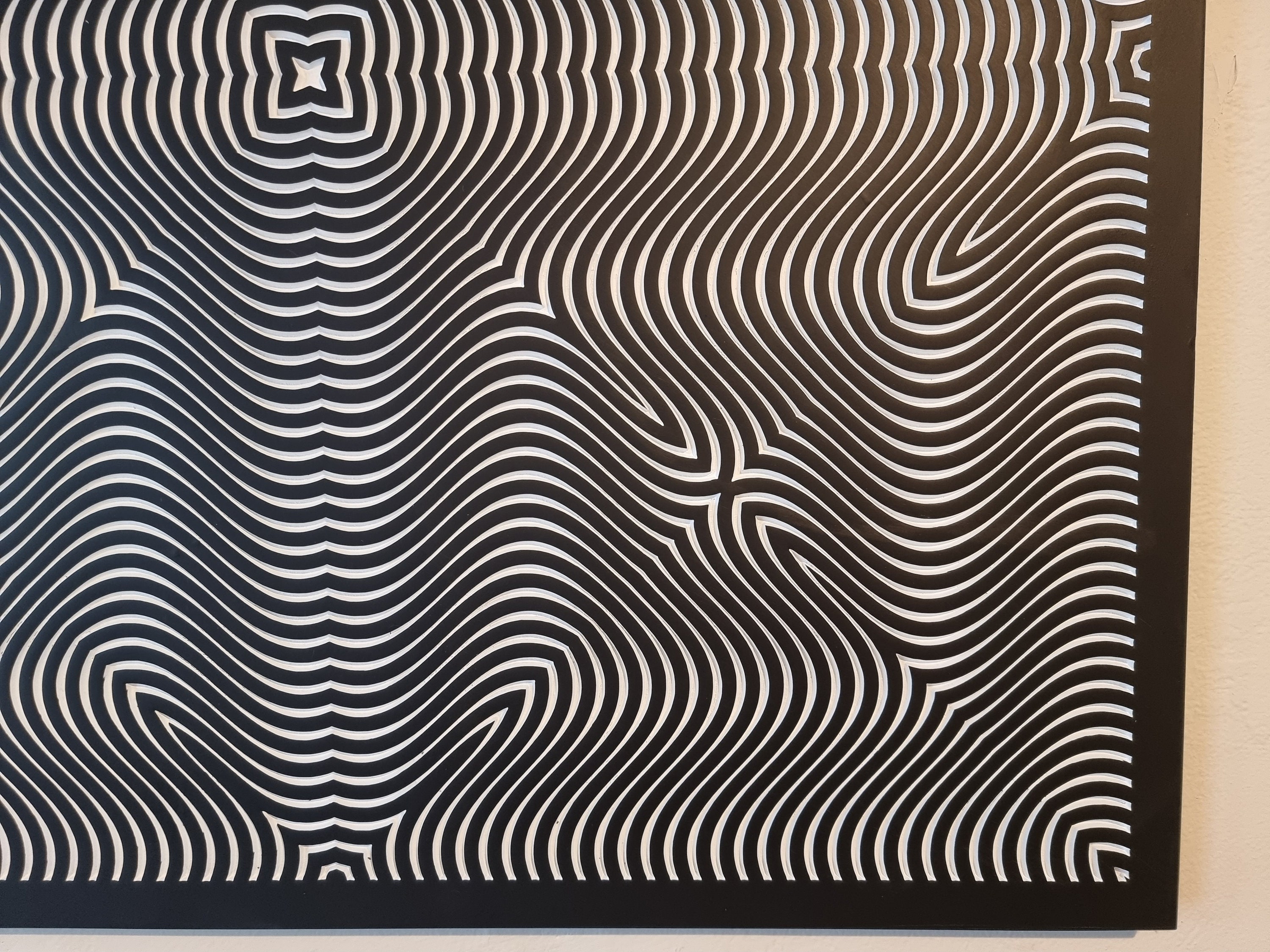 optical illusion abstract geometric black and white art victor vasarely ...