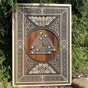 Norse Symbolism the Valknut Ultra Detailed Frame Made by Knot Work Art ...