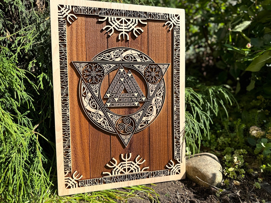 Viking Symbols Valknut Triskele Vegvisir Helm of Awe - Etsy