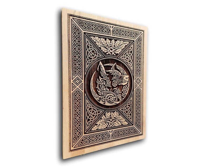 Norse Mythology Alpha Wolf Celtic Knot Wall Decor Unique - Etsy